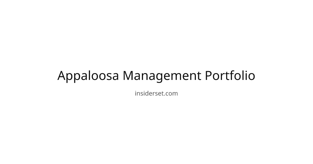 Appaloosa Management Portfolio & Holdings (2026)