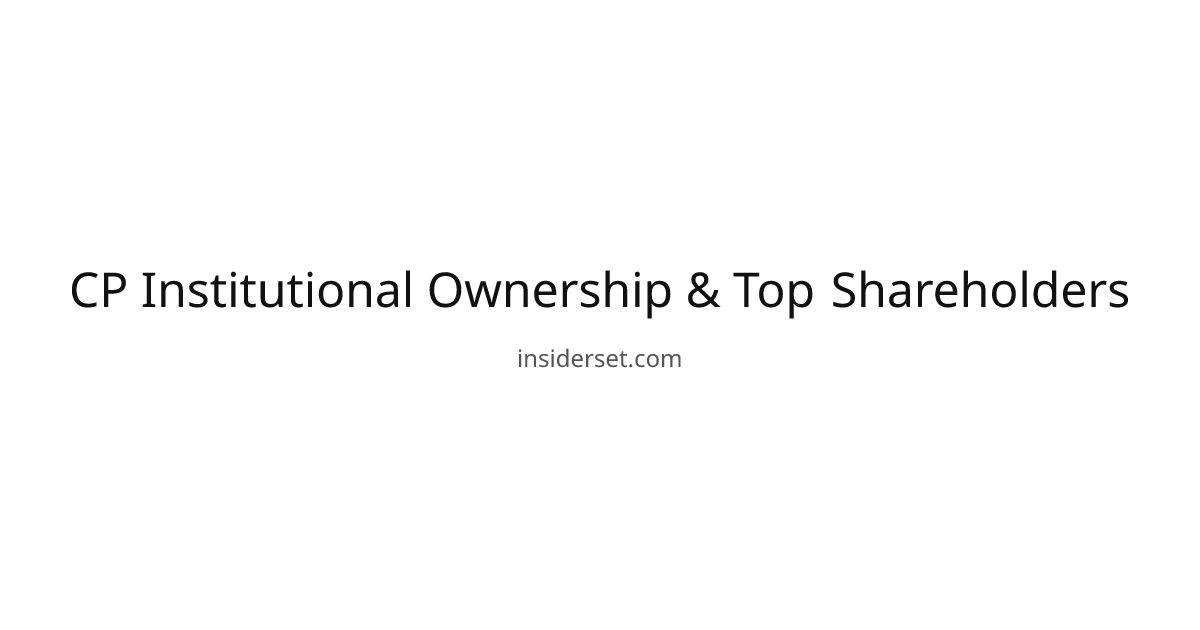 CP Institutional Ownership & Top Shareholders | InsiderSet