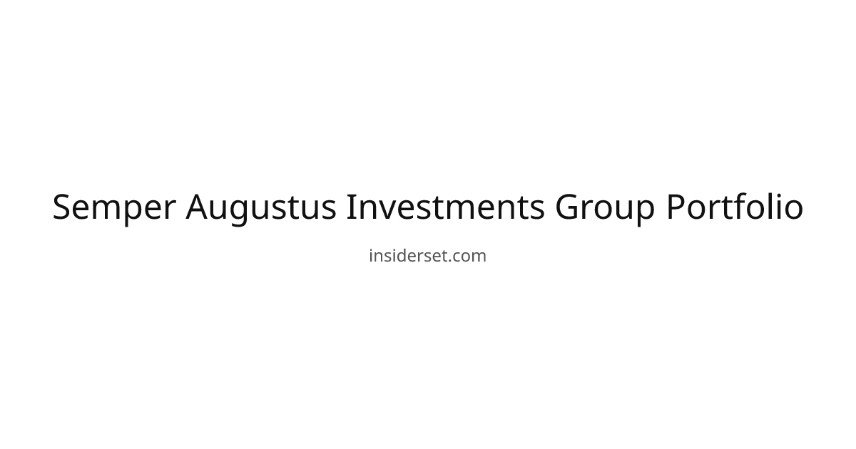Semper Augustus Investments Group Portfolio & Holdings (2026)